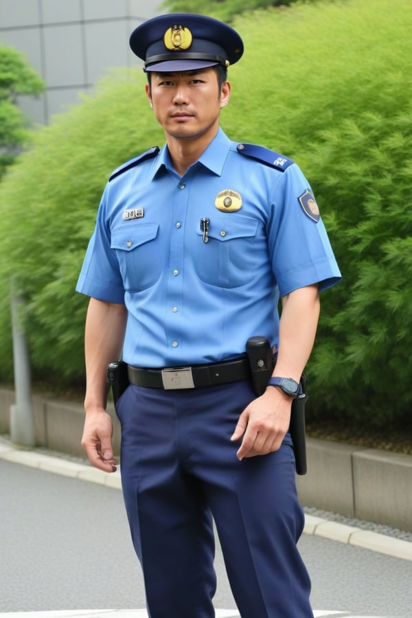 Male Japanese Police Uniform (summer) - XL v1.0 | image created by ...