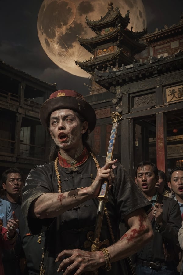 Chinese Qing Zombie - (清代殭屍) - v1 | image created by ssugar008 | Tensor.Art