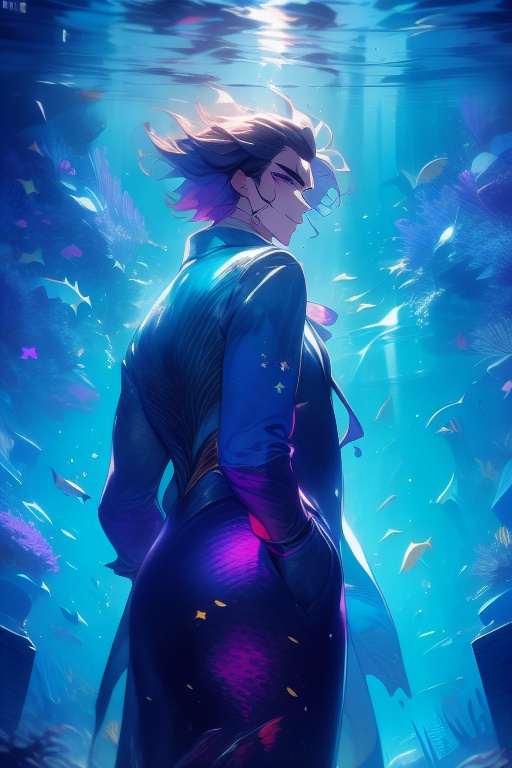 Mermaid,from front, (cowboy sh | image created by | Tensor.Art