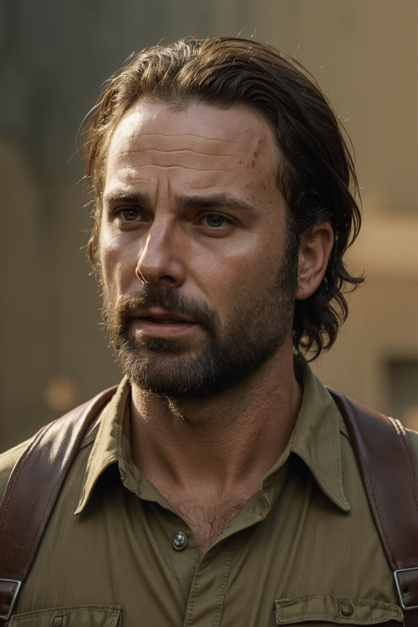Portrait of (Rick Grimes from | image created by | Tensor.Art