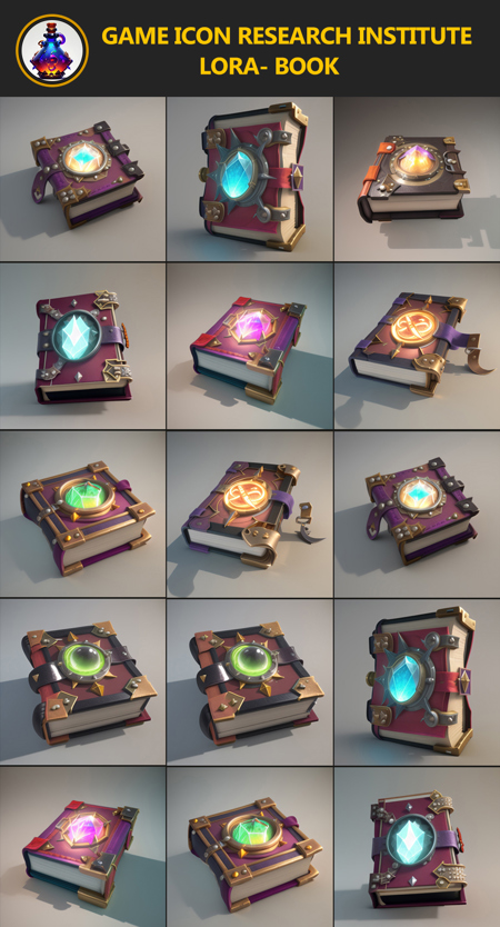 Game icon research_book_Lora - v3.0 | Stable Diffusion Model - LORA on ...