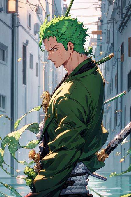 zoro, solo, looking at viewer, | image created by | Tensor.Art