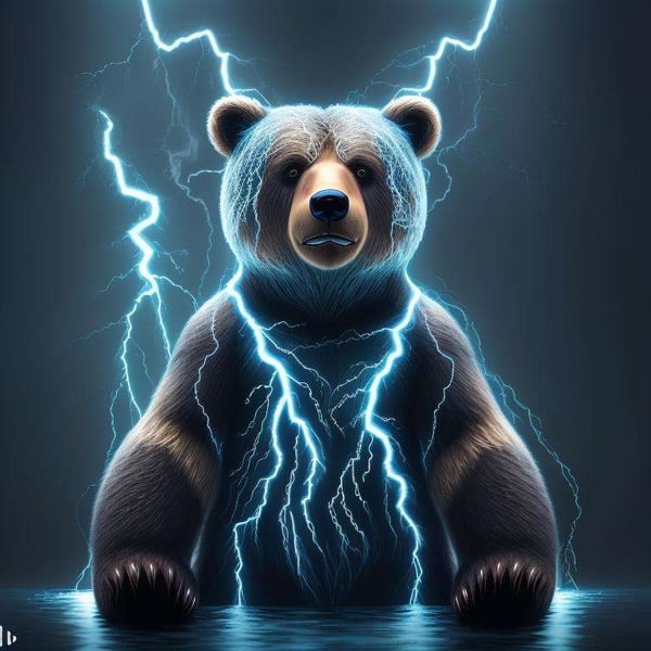 LightningPunkAI bear, detaile | image created by | Tensor.Art