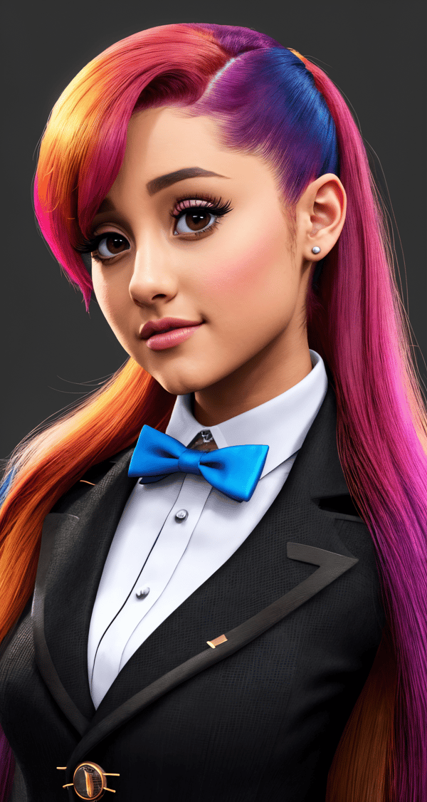 ariana grande, solo, rainbow h | image created by | Tensor.Art