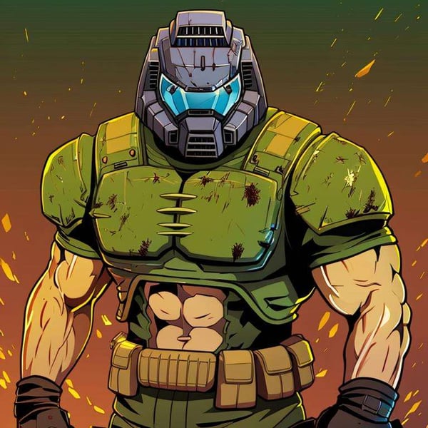doomguy, full body, solo, illu | image created by | Tensor.Art