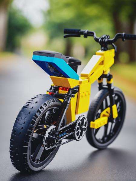 LEGO Creator, electric bicycle | image created by | Tensor.Art