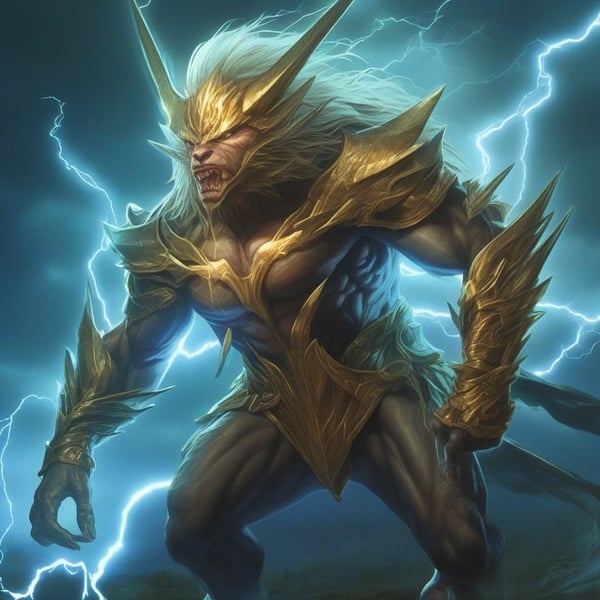 Magical creature,lightning bol | image created by | Tensor.Art