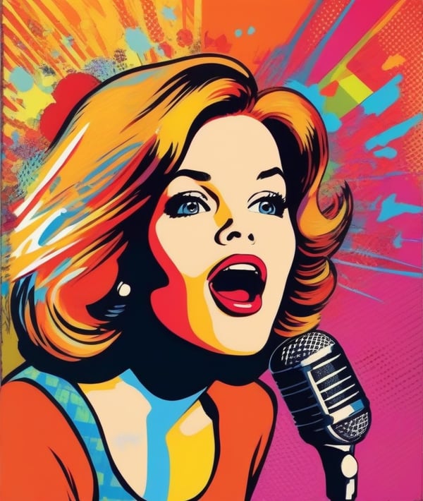 1girl, singing, pop style, pop | image created by | Tensor.Art