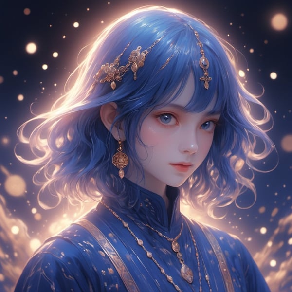indigo girl | image created by | Tensor.Art