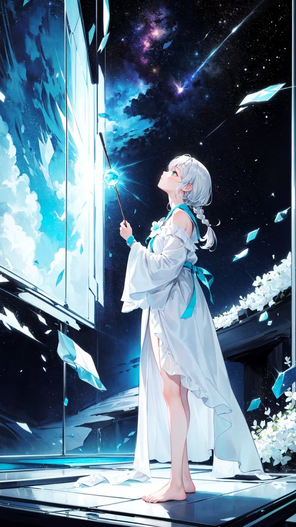 (((green, silver, glimmer)), l | image created by | Tensor.Art