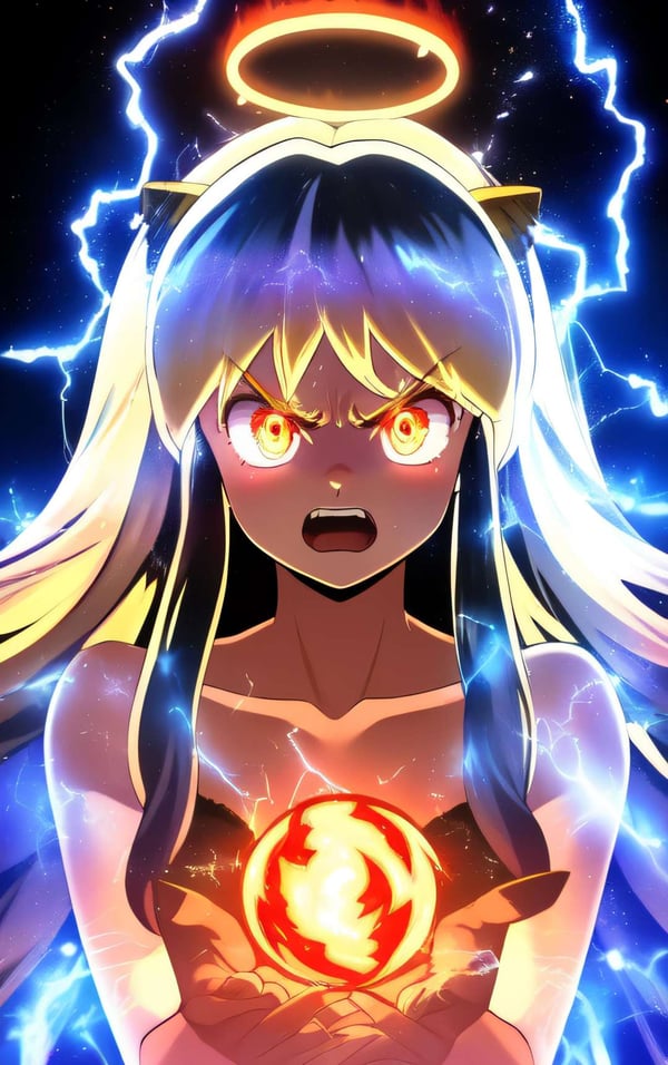 lum,Blue Lightning, Electricit | image created by | Tensor.Art