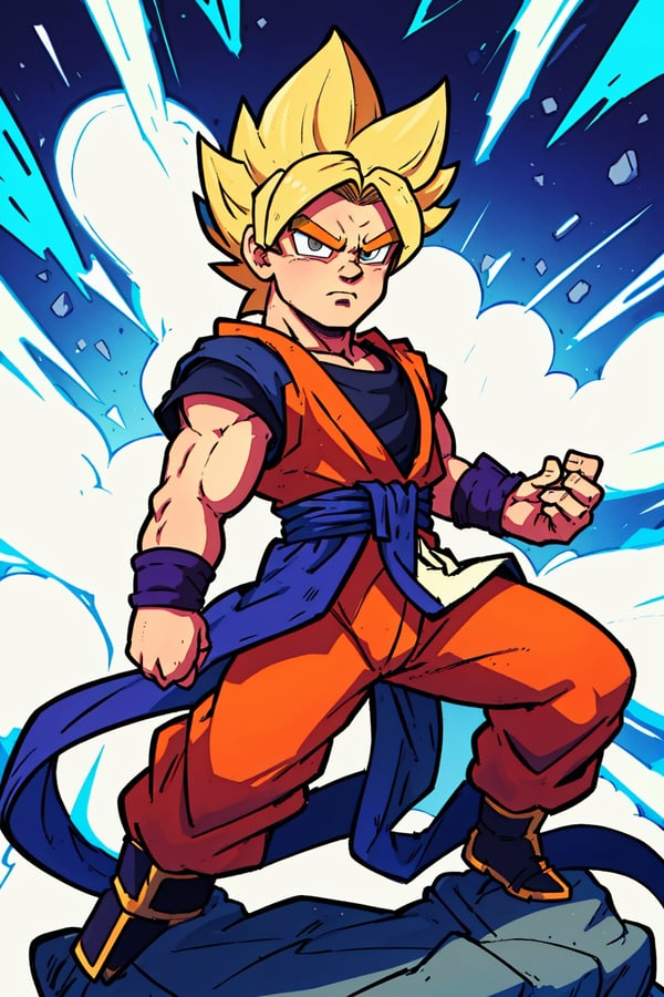 son goku, clash royale art, 1b | image created by | Tensor.Art
