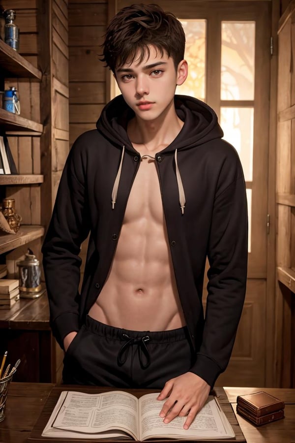 Slim 20yo dg_Justin man, hoodi | image created by | Tensor.Art