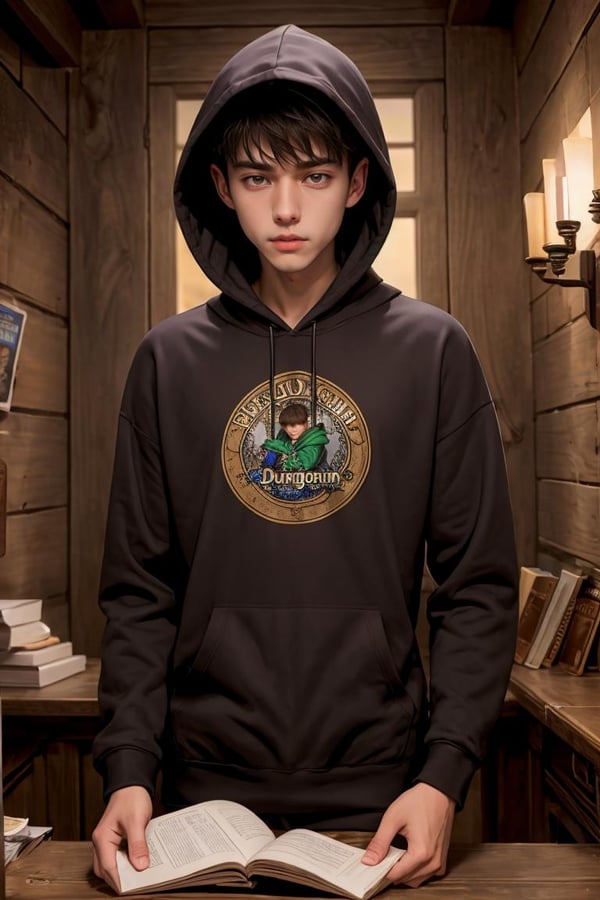 Slim 20yo dg_Justin man, hoodi | image created by | Tensor.Art