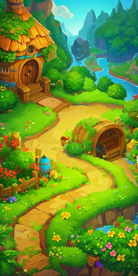 concept art, top-down terrain, | image created by | Tensor.Art
