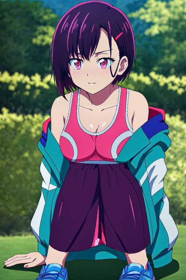 shizuka,short hair,red hairpin | image created by | Tensor.Art