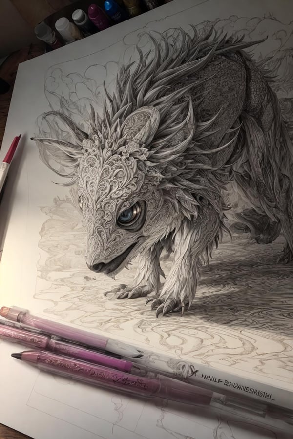 hand drawing presentation - v1.0 | image created by Devildonia | Tensor.Art