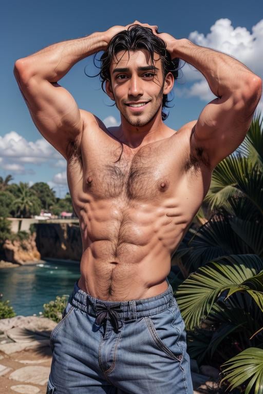 tulio_eldorado, solo, muscular | image created by | Tensor.Art
