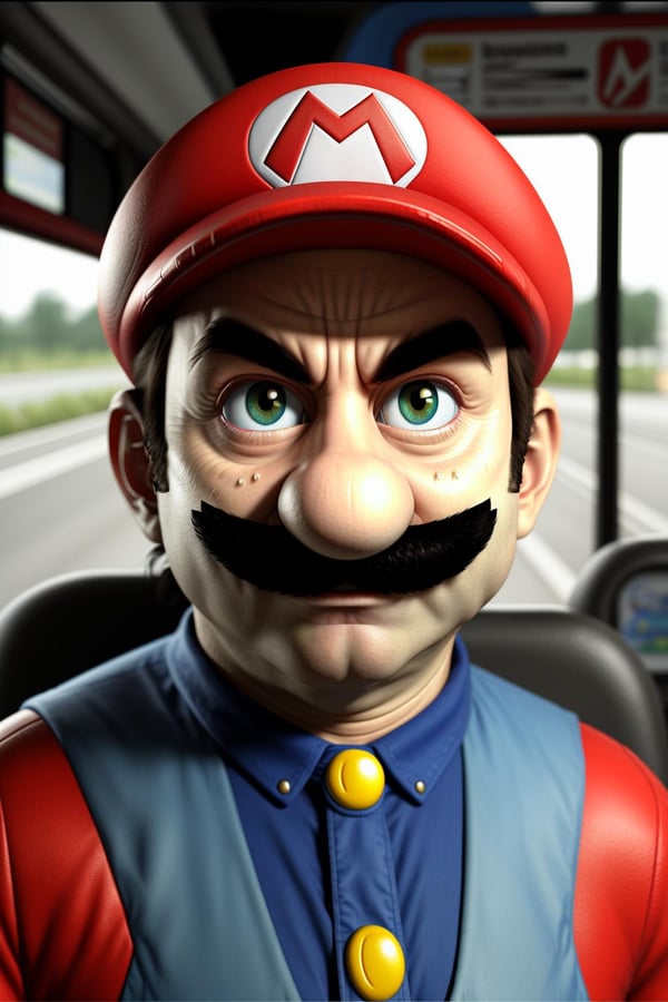 photo of person bus driver, re | image created by | Tensor.Art