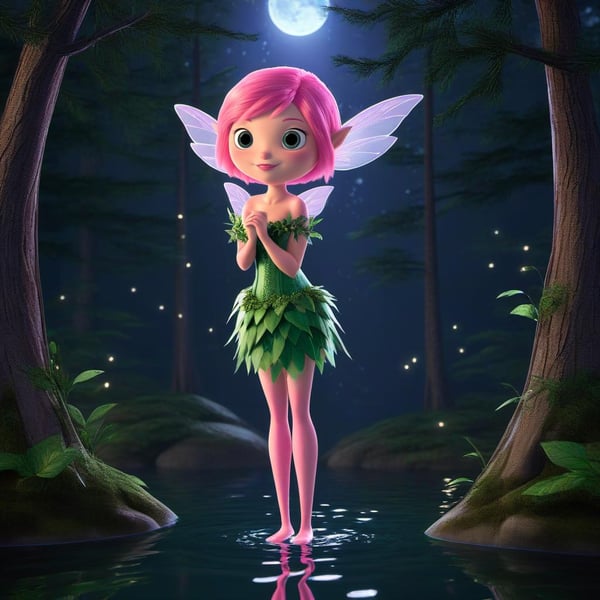 fairy, pixie, magical, pink ha | image created by | Tensor.Art