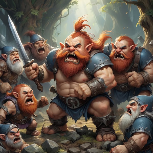 Dwarf fighting with troll - Free AI Art by | Tensor.Art | Tensor.Art
