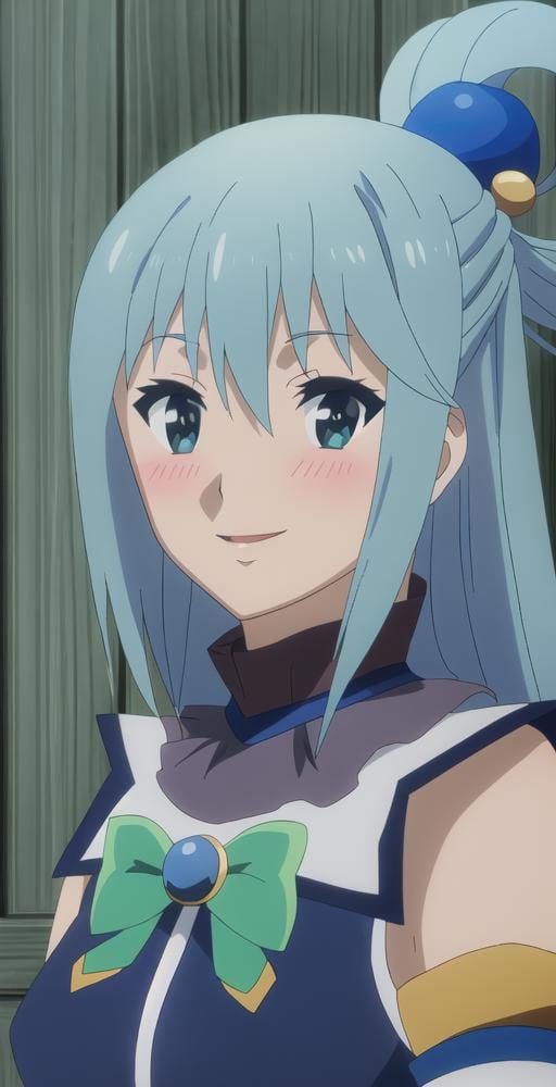 Aqua, 1girl, solo, portrait,sm | image created by | Tensor.Art