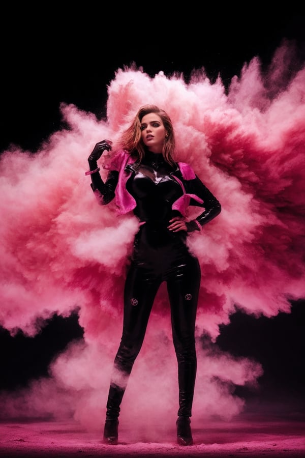 (pink powder:1.2),1girl,futuri | image created by | Tensor.Art