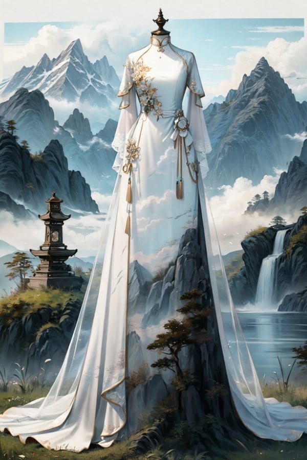 1girl,1 girl,dress,cloud,moun | image created by | Tensor.Art