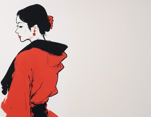 japanese line painting of a (p | image created by | Tensor.Art