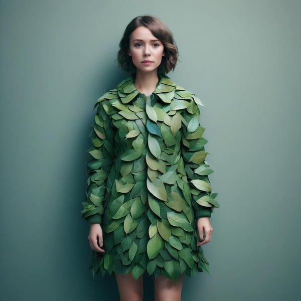 a coat made out of leaves, a g | image created by | Tensor.Art