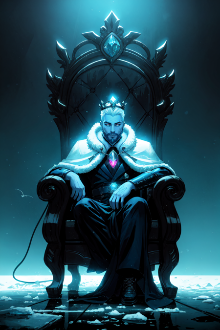 crown, throne, ice, winter sce | image created by | Tensor.Art