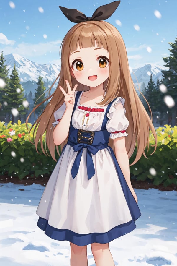 ichihara nina, long hair, snow | image created by | Tensor.Art