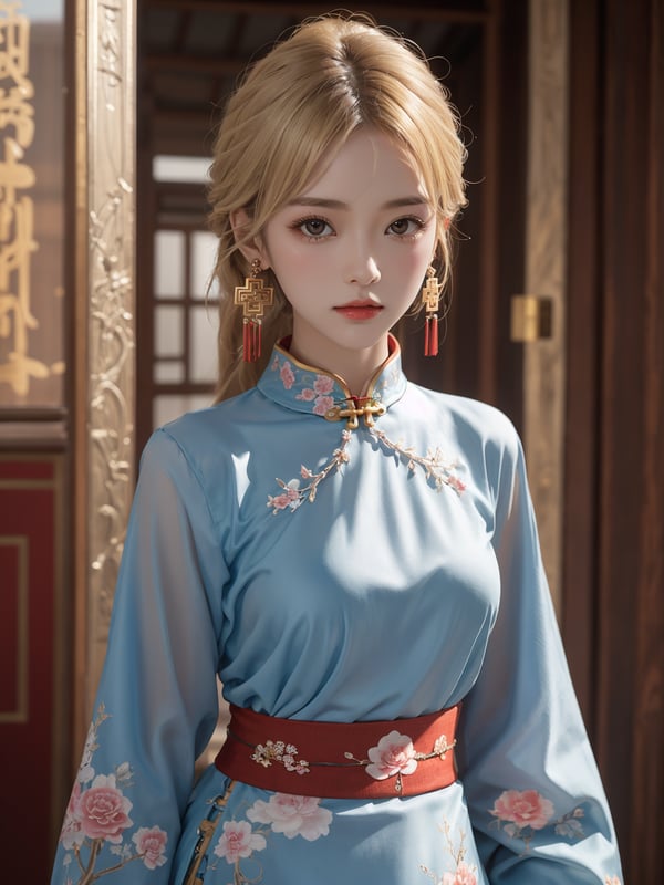 1 girl,sole_female , (medium b | image created by | Tensor.Art
