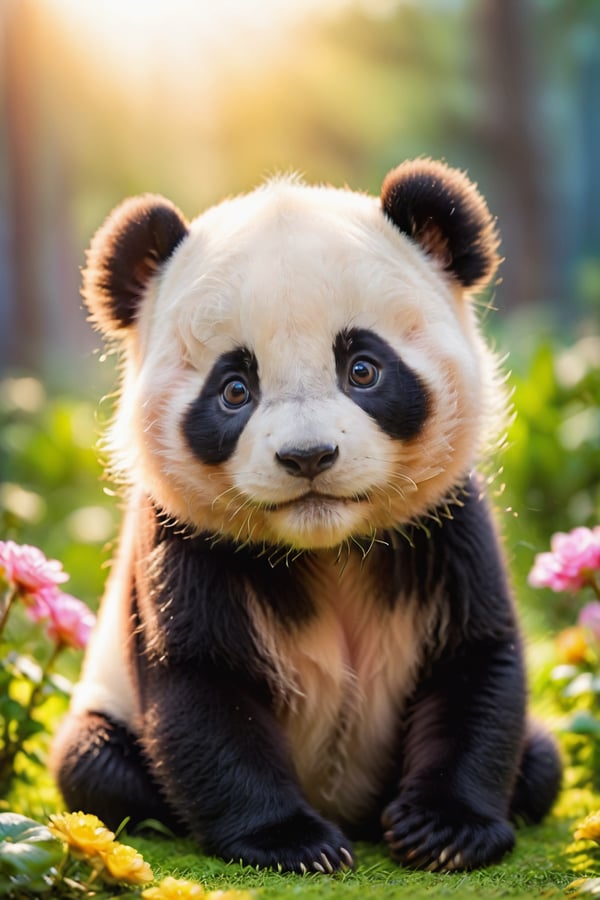 Cute panda hd | image created by | Tensor.Art