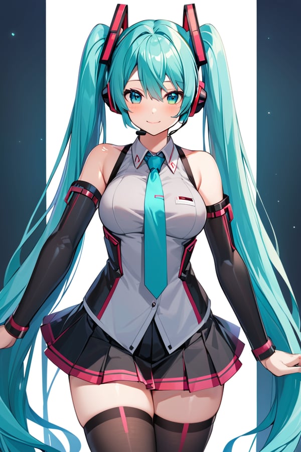 hatsune miku, aqua necktie, a | image created by | Tensor.Art