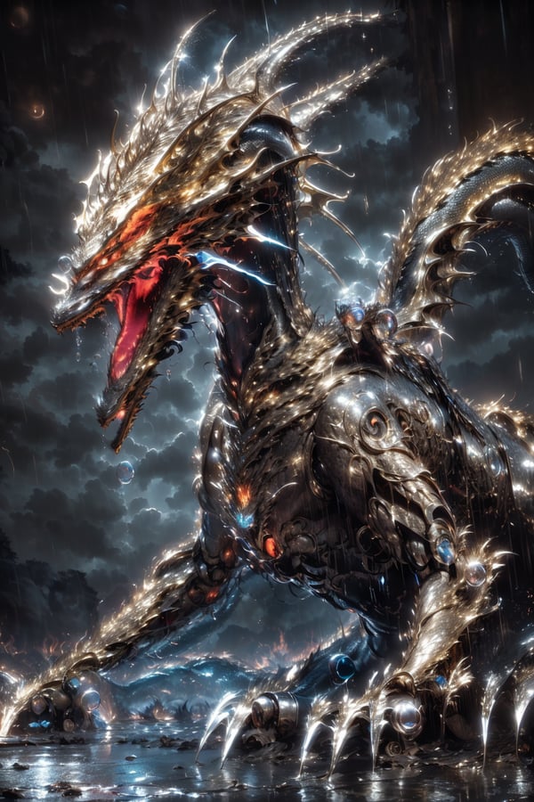 (((dragon head))),(((Metal dra | image created by | Tensor.Art