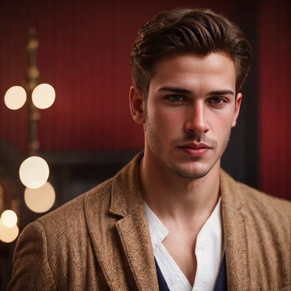 a handsome man, thick eyebrows | image created by | Tensor.Art