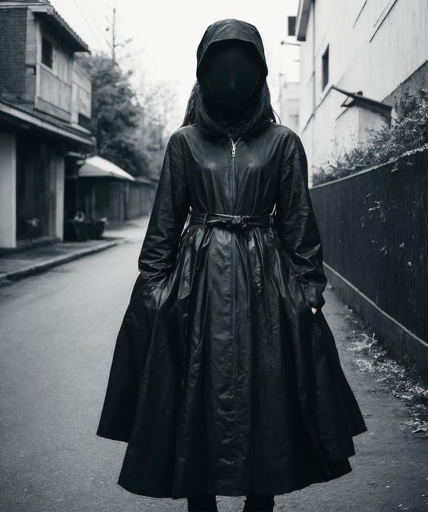 1girl,dark clothes,greyscale,d | image created by | Tensor.Art