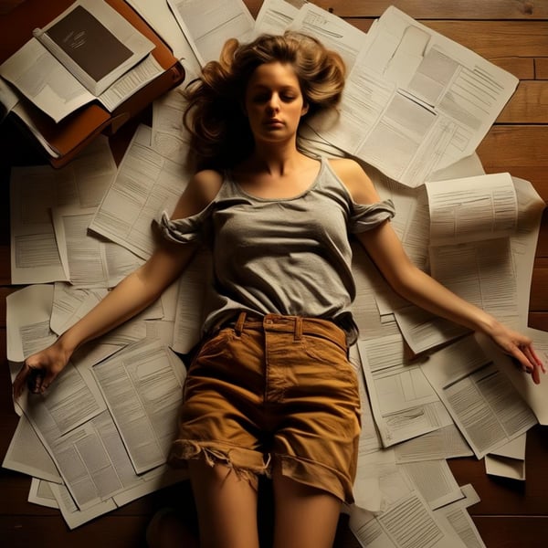 Flattened Girl,Laying On Floor | image created by | Tensor.Art