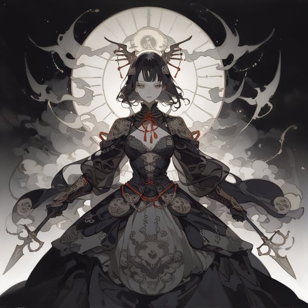 warrior, 1girl, gothic dress, | image created by | Tensor.Art