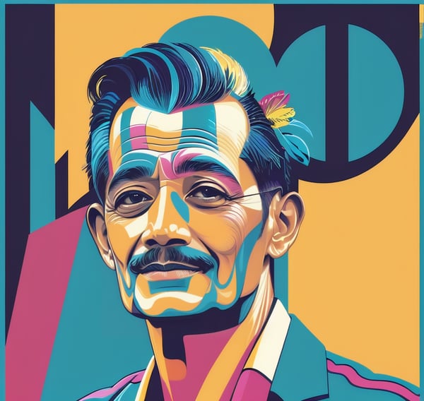 concept poster a 40 years man, | image created by | Tensor.Art