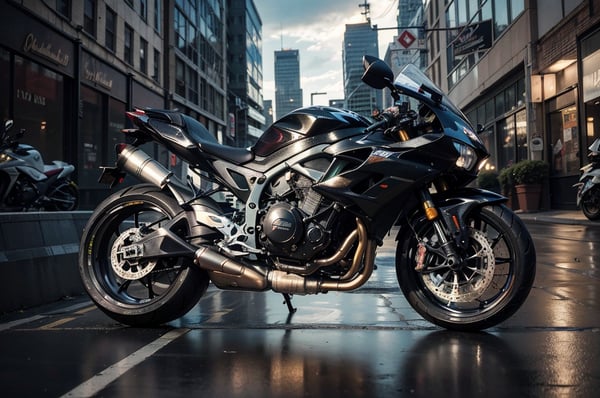 Motorcycle Kawasaki Ninja H2R - 1.0 | TensorHub Art | TensorHub Art