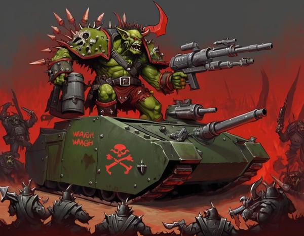 A digital painting of an Ork W | image created by | Tensor.Art