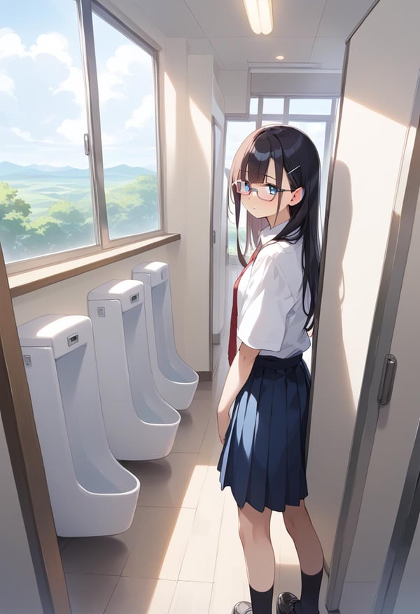 学校の男子トイレ Boys' restroom in a Japanese high... | Tensor.Art | Tensor.Art