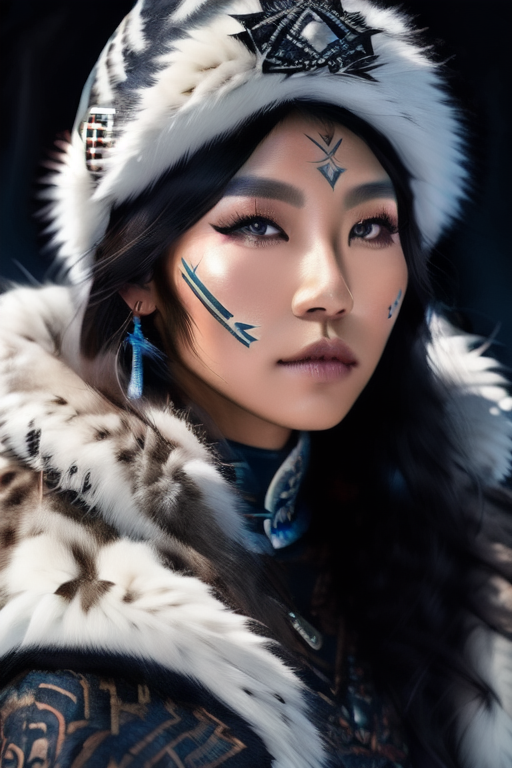 Inuit top model, arm covered i | image created by | Tensor.Art
