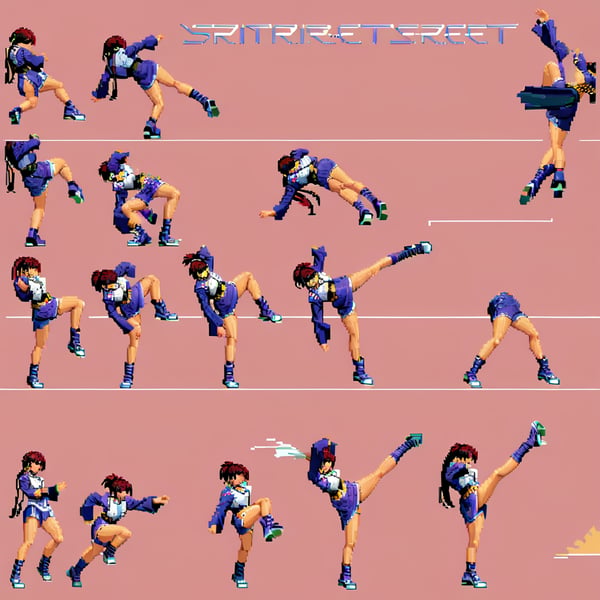 KOF SpriteSheet XL - 1 - Free AI LORA Download | Tensor.Art | Tensor.Art
