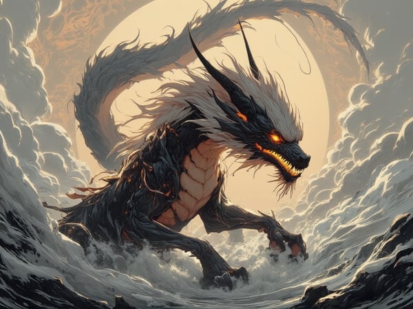 Flux | Monster Dragon - Minimalism style | Tensor.Art | Tensor.Art