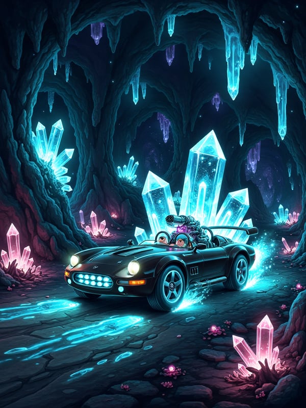 Car Powered by a Crystal Engine | Tensor.Art | Tensor.Art