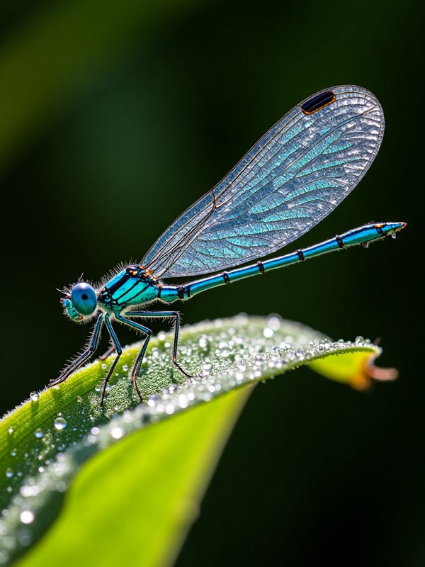 Vibrant shoot of a jewel-toned dragonfly - 2024-12-23 22:19:48 | image ...
