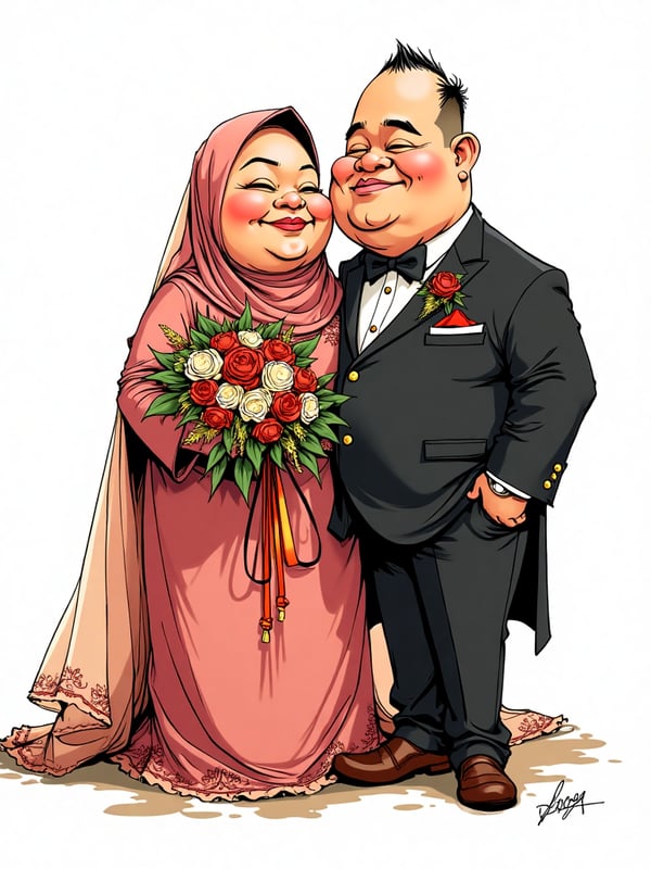 Caricature_Wedding - V1 | FLUX - LORA on TensorArt | Tensor.Art